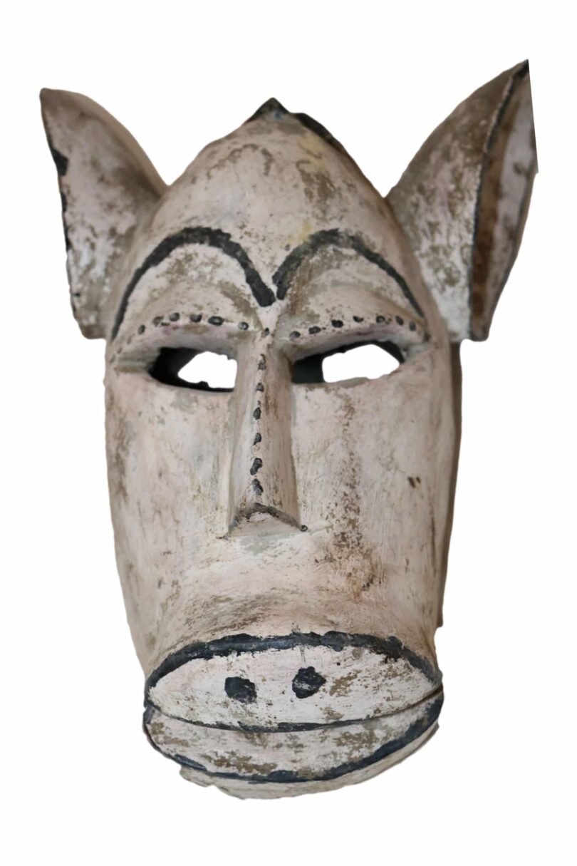 Zoomorphic White Bozo Mask, Mali - African-Arte