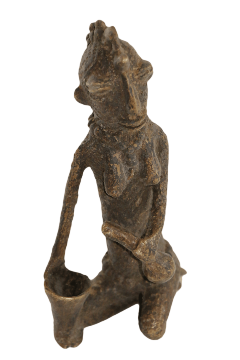 Ife Bronze Female Worker Figure – Nigeria - African-Arte